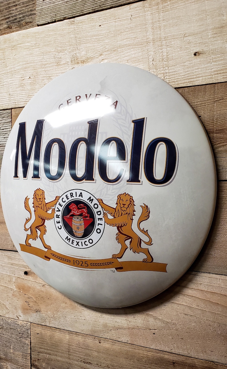 Modelo Seal Logo Round Domed Shaped Metal Sign - Etsy