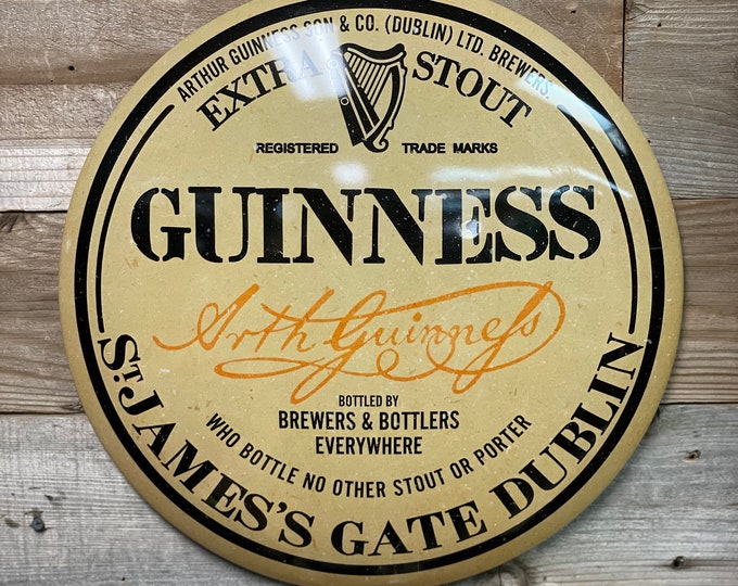 Large Guinness Beer Logo Round Domed Shaped Metal Sign Wall Decor - Etsy