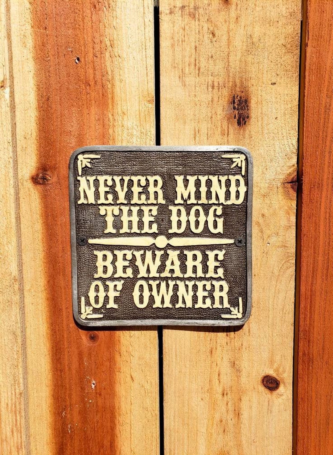 Beware of Owner Aluminum Plaque: Funny Warning Sign - Etsy