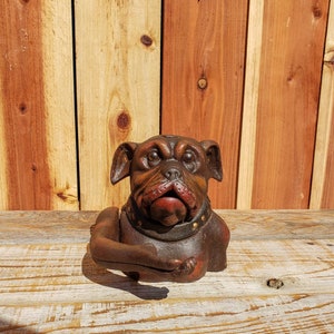 Bulldog Mechanical Coin Bank, Heavy Cast Iron With Painted Antique Finish, Piggy Bank ...