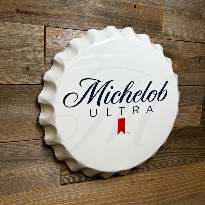 Vintage Michelob Ultra Bottle Cap Sign: 17" Metal Bar Decor - Etsy