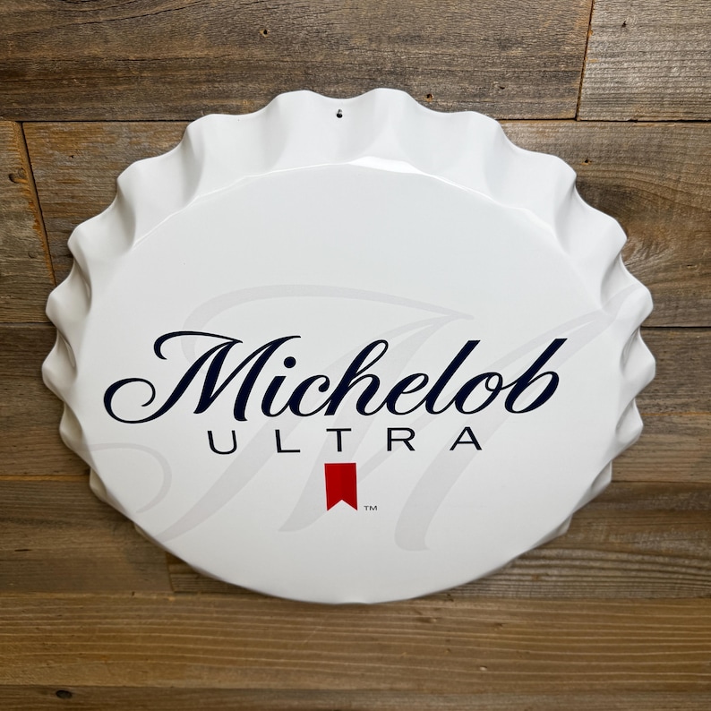 Vintage Michelob Ultra Bottle Cap Sign: 17" Metal Bar Decor - Etsy