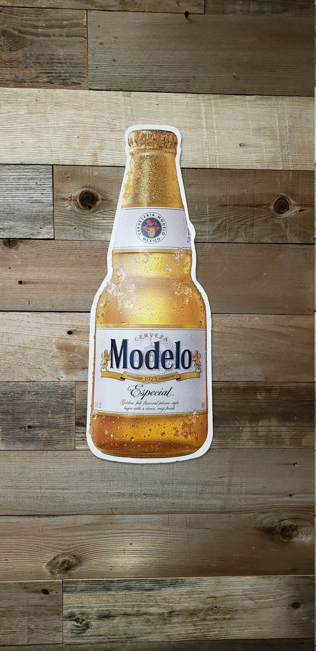Modelo Bottle Embossed and Shaped Metal Sign - Etsy