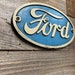 FORD Logo Oval Cast Iron Wall Plaque Antiqued Distressed Blue - Etsy