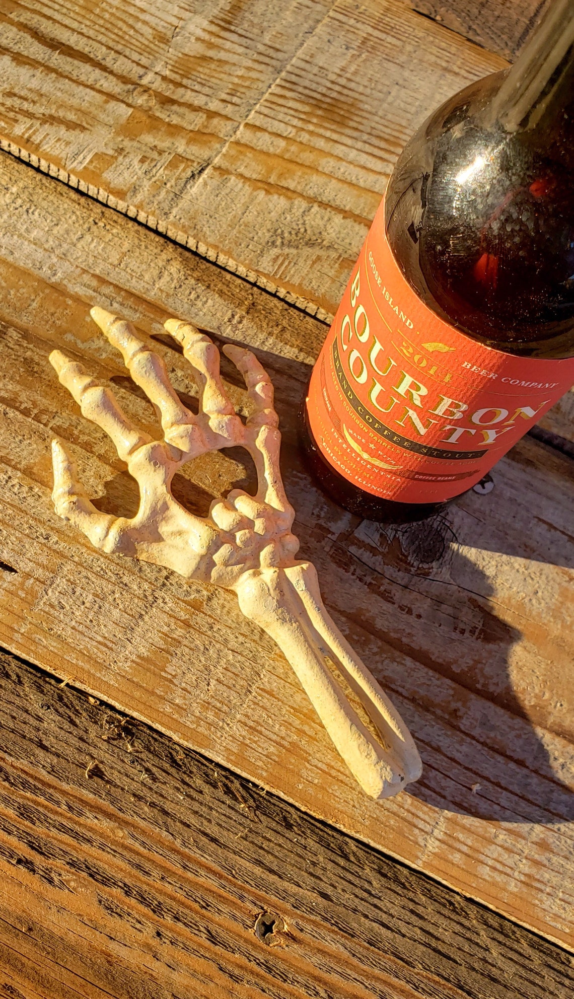 Cast Iron Skeleton Hand & Forearm Bottle Opener With Painted - Etsy