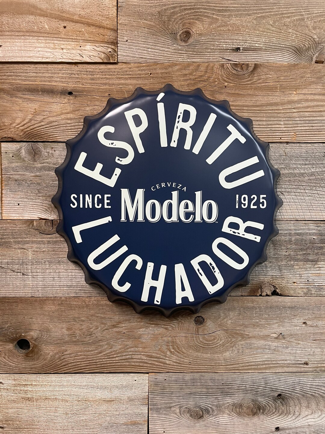 Modelo Bottle Cap Round Shaped Metal Sign Wall Decor - Etsy
