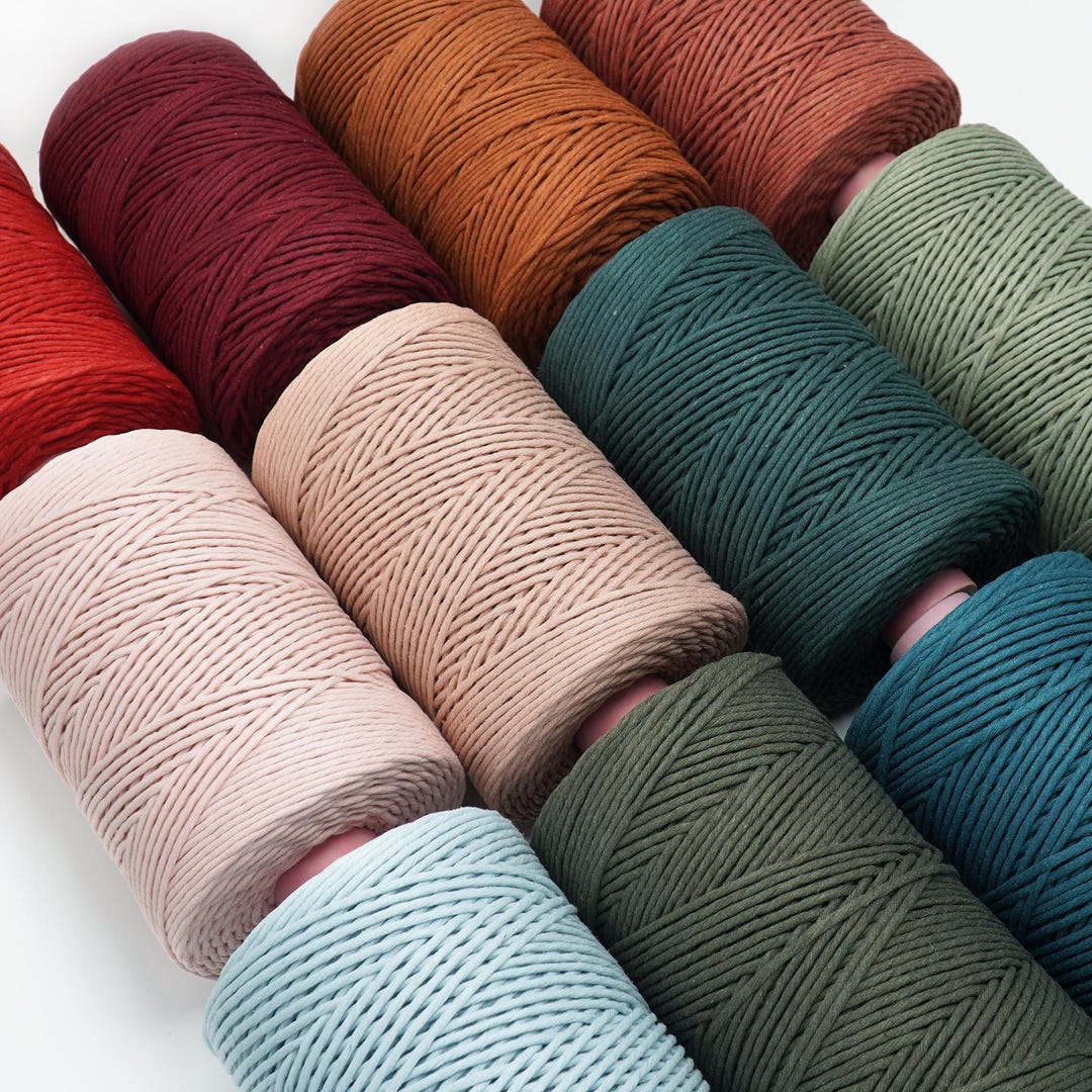 3mm String (36 Colours!) 100% RECYCLED Macrame String/1000 Ft/cotton ...