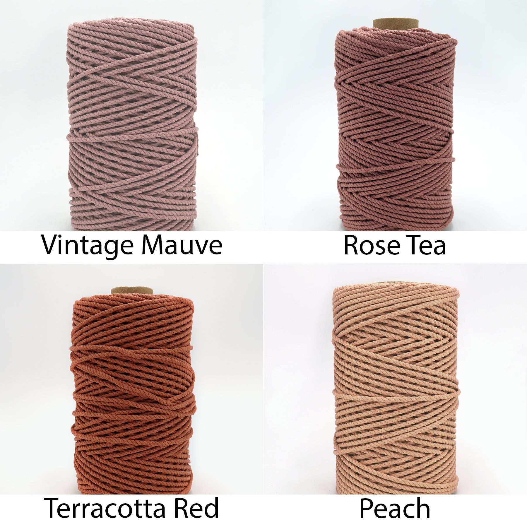 4mm Rope 21 Colours 100% RECYCLED Macrame 3 Ply Triple - Etsy
