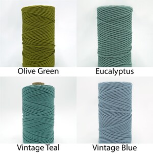 3mm String 23 Colours 100% RECYCLED Macrame String/1000 Ft/cotton ...