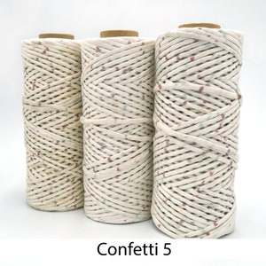 5mm Confetti String (7 Colours!) SUPER SOFT Hand Painted Macrame String ...