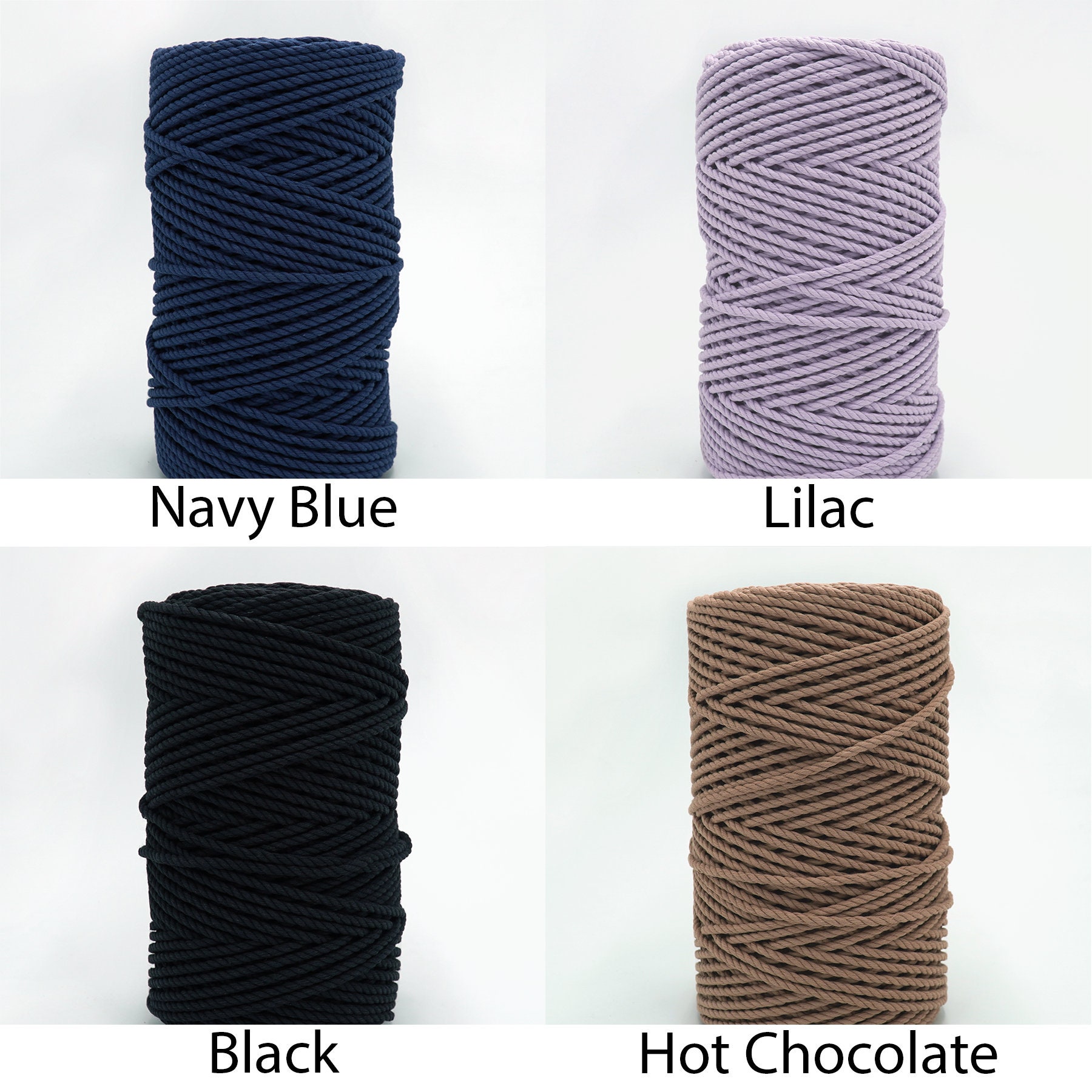 4mm Rope 21 Colours 100% RECYCLED Macrame 3 Ply Triple - Etsy
