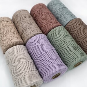 3mm String 23 Colours 100% RECYCLED Macrame String/1000 Ft/cotton ...