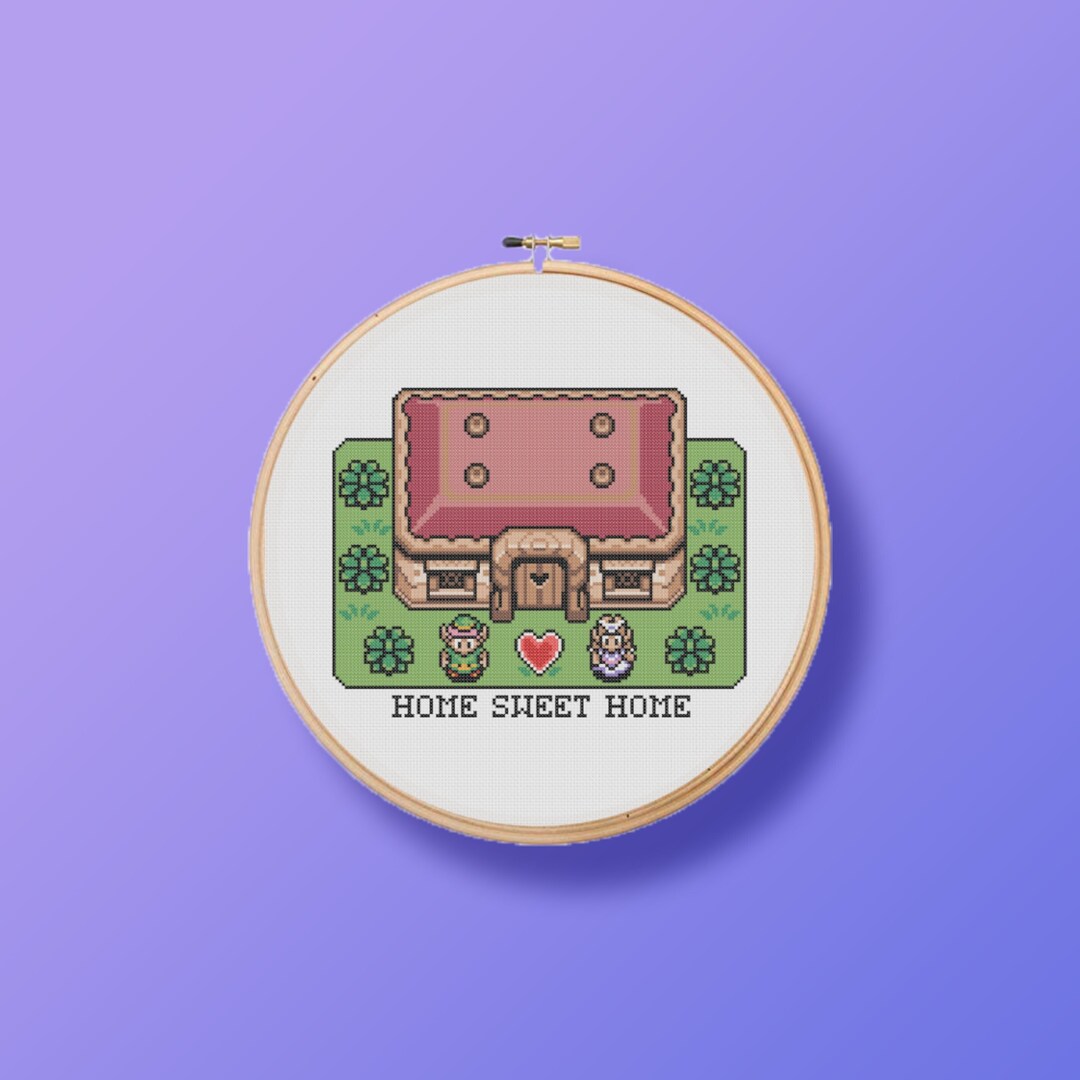 Zelda Home Sweet Home Video Gamer Cross Stitch Pattern (PDF Download ...