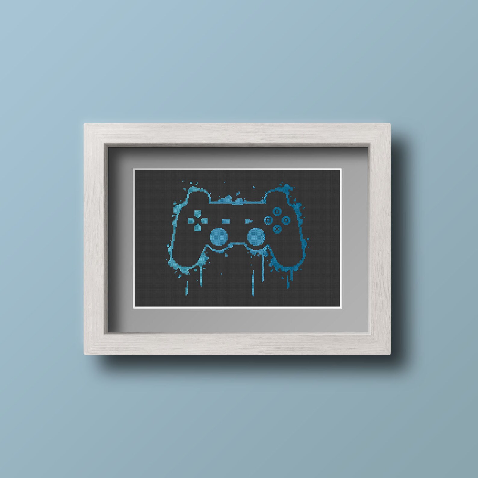 Controller Graffiti Ombre Video Gamer Cross Stitch Pattern | Etsy
