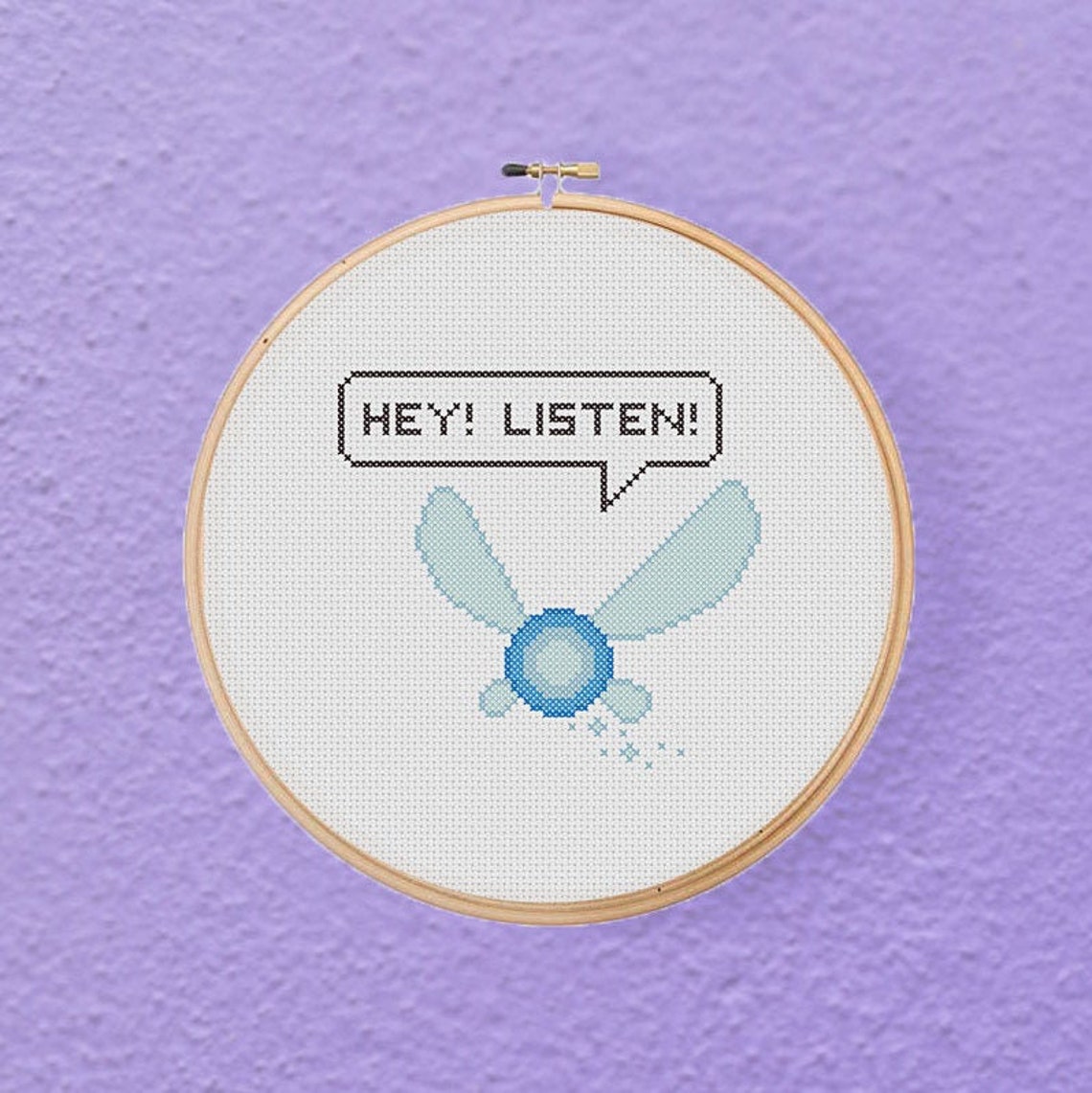 Navi Hey Listen Legend of Video Gamer Ocarina of Time Cross - Etsy UK