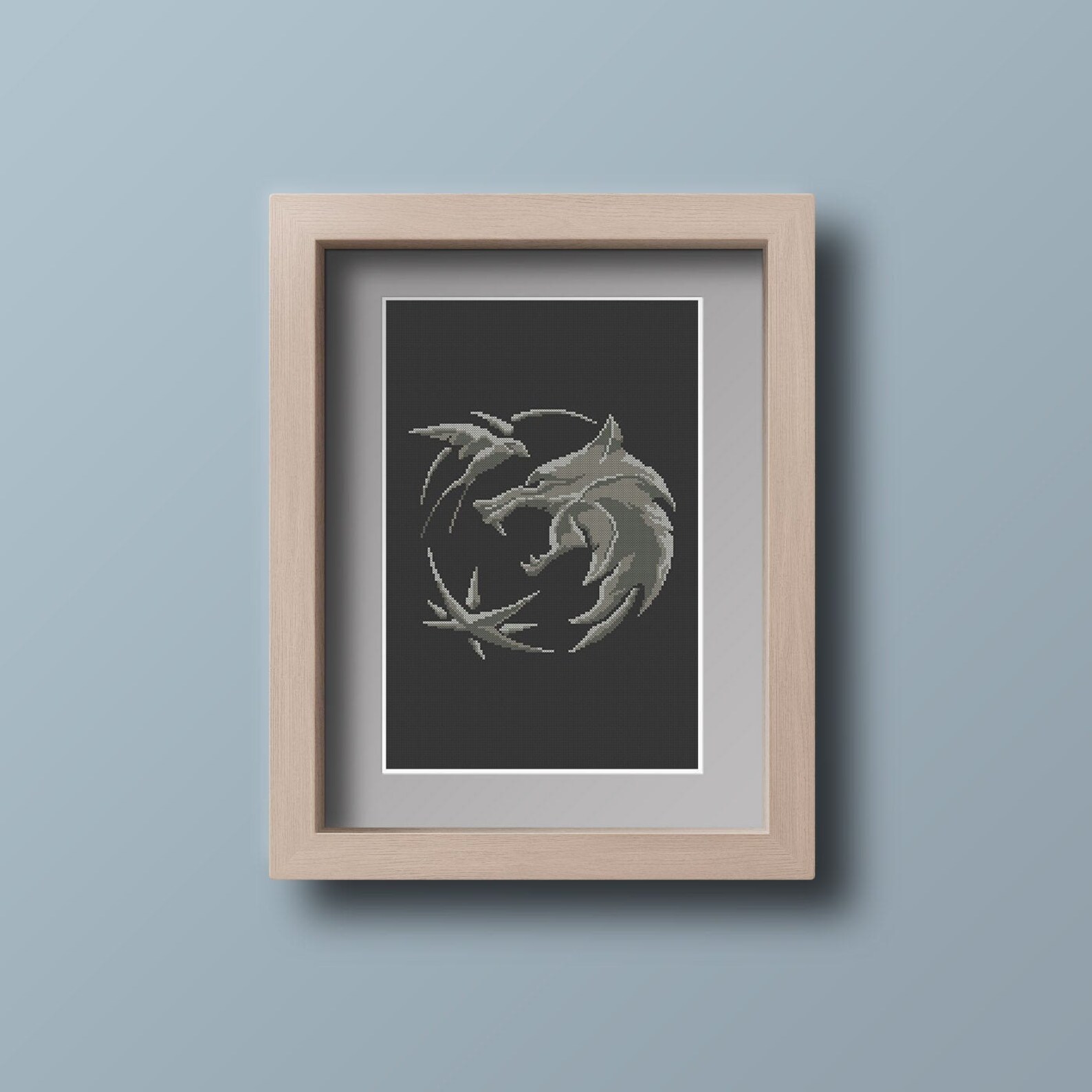 The Witcher Emblem Geralt of Rivia White Wolf Pop Culture - Etsy