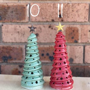 Handmade Ceramic Christmas Tree, Luminary Tree, Tea Light, Christmas ...