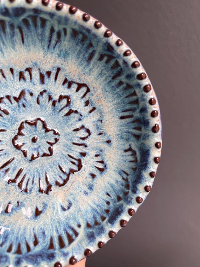 Handmade Ceramic Small Bowl/ Dish With Flower Texture Inside - Etsy