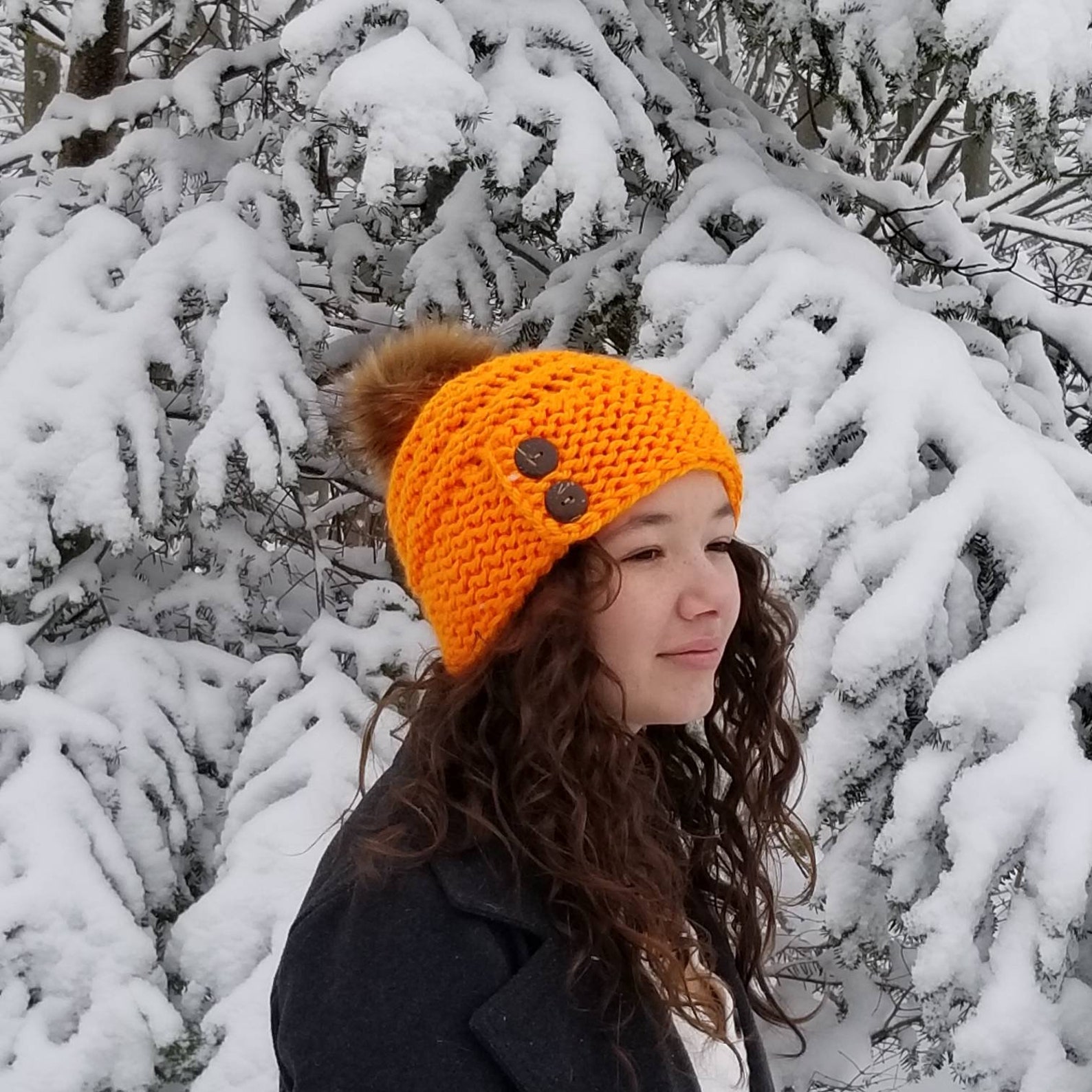 Blaze Orange Hat/ Neon Hunting Hat/ Knitted Hunting Hat/ - Etsy