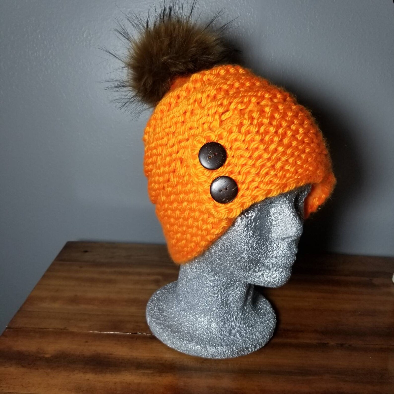 Blaze Orange Hat/ Neon Hunting Hat/ Knitted Hunting Hat/ - Etsy
