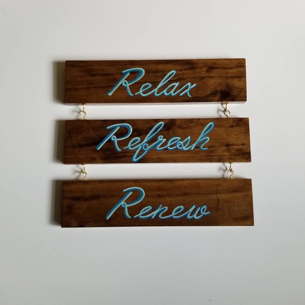 Relax Refresh Renew Sign - Etsy