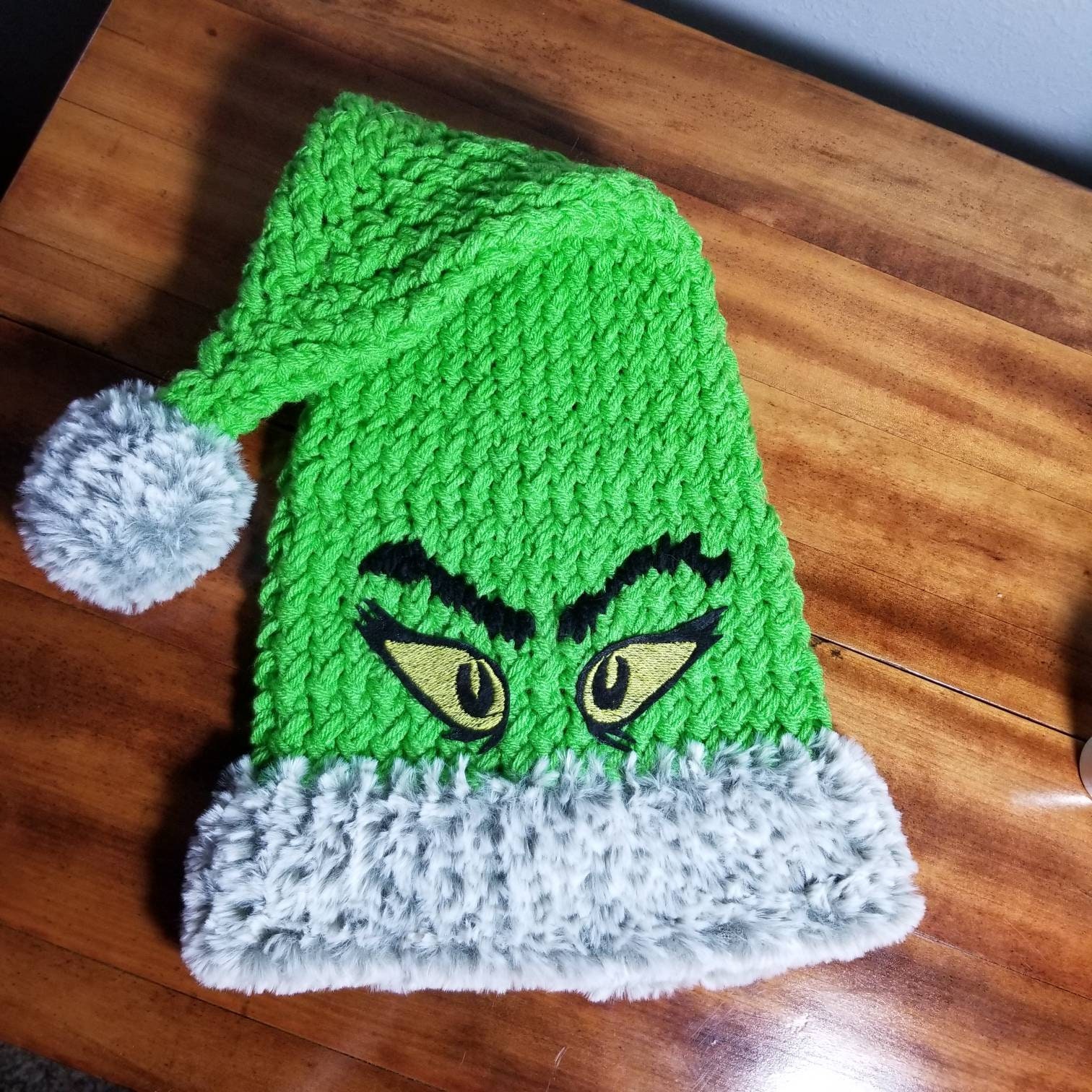 Toddler Grinch Hat / Unique Santa Hat / Crocheted Santa Hat / Knitted ...