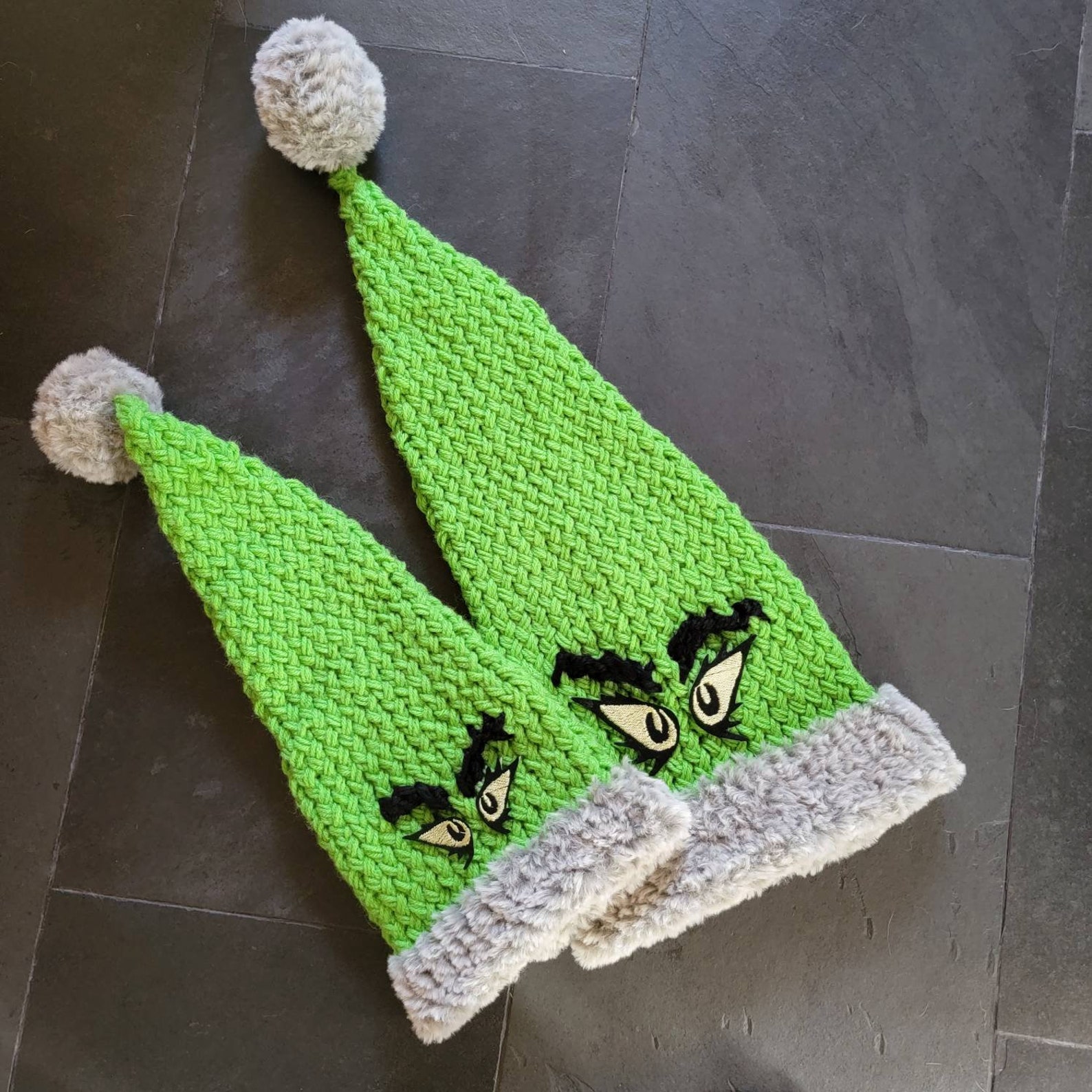 Toddler Grinch Hat / Unique Santa Hat / Crocheted Santa Hat / Knitted ...