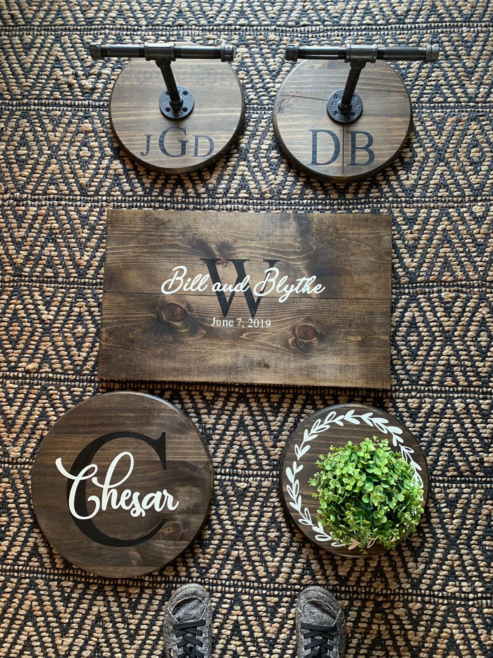 Wood Round Wreathing Centerpiece Accent Centerpiece | Etsy