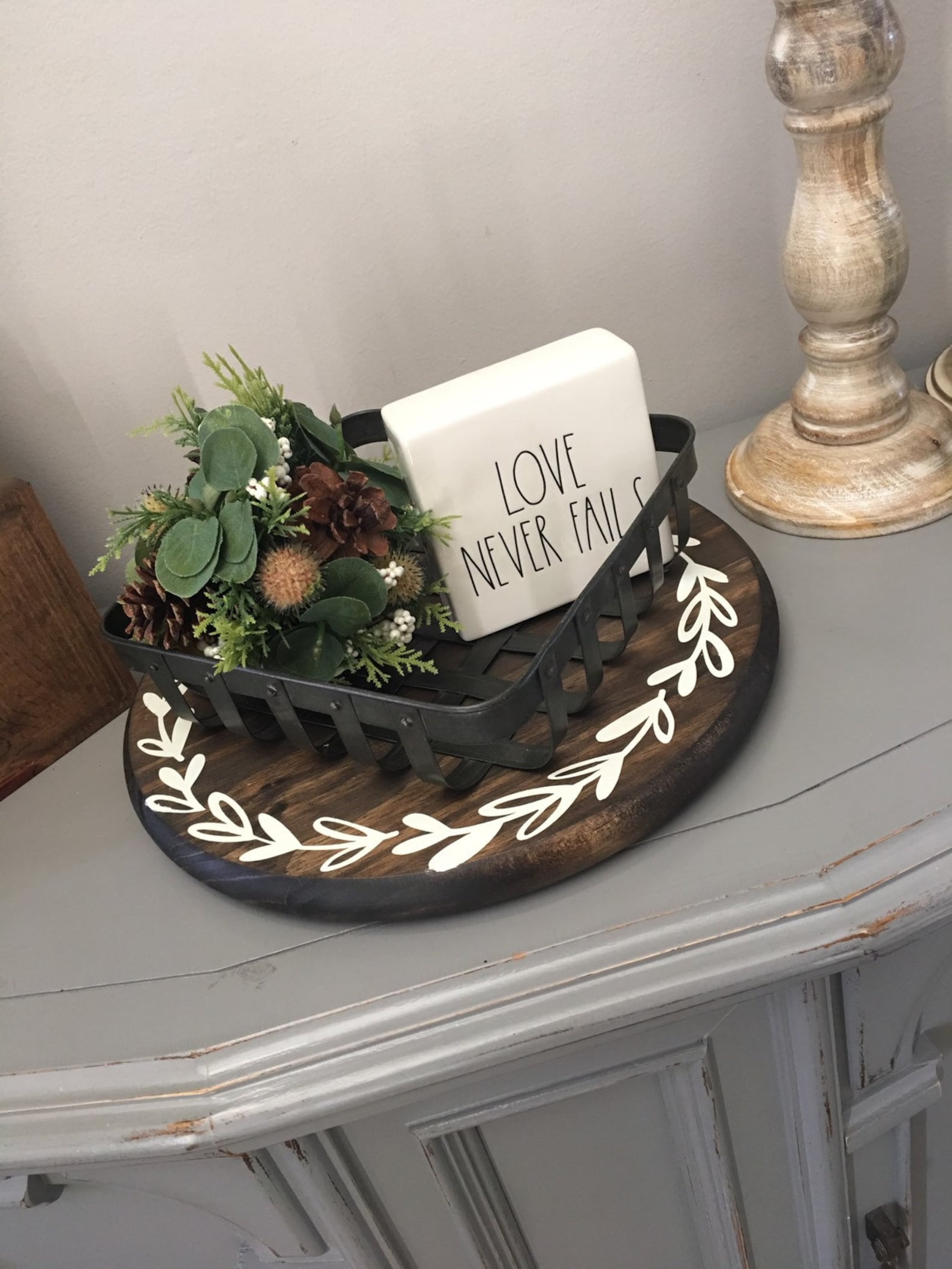 Wood Round Wreathing Centerpiece Accent Centerpiece | Etsy