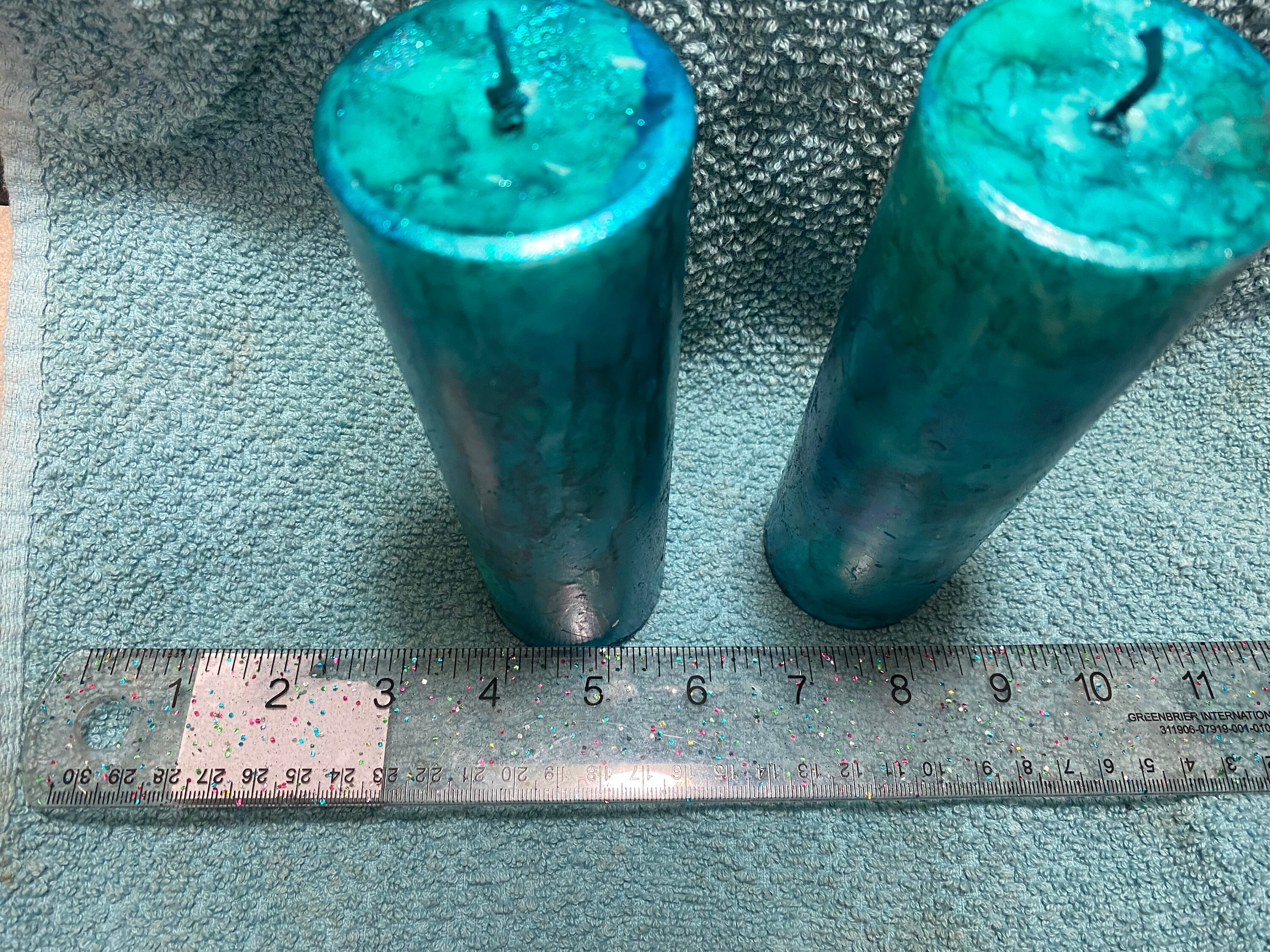 Marbled Pillar Candles Set of Two.pick Your Choice of Colors 2 X 6 ...