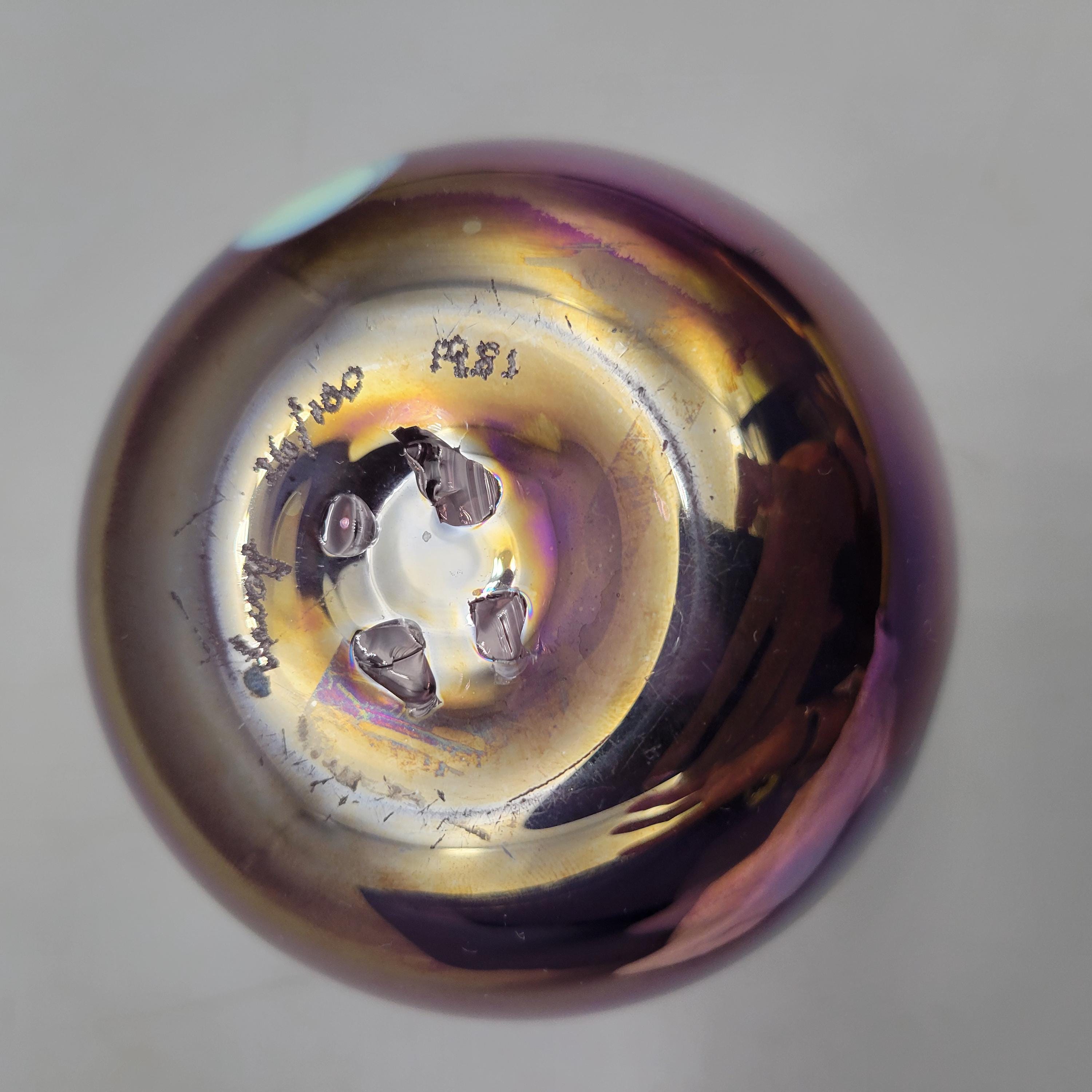 Vintage LEVAY Hand Blown Iridescent Art Glass Vase Signed Gary Levi ...