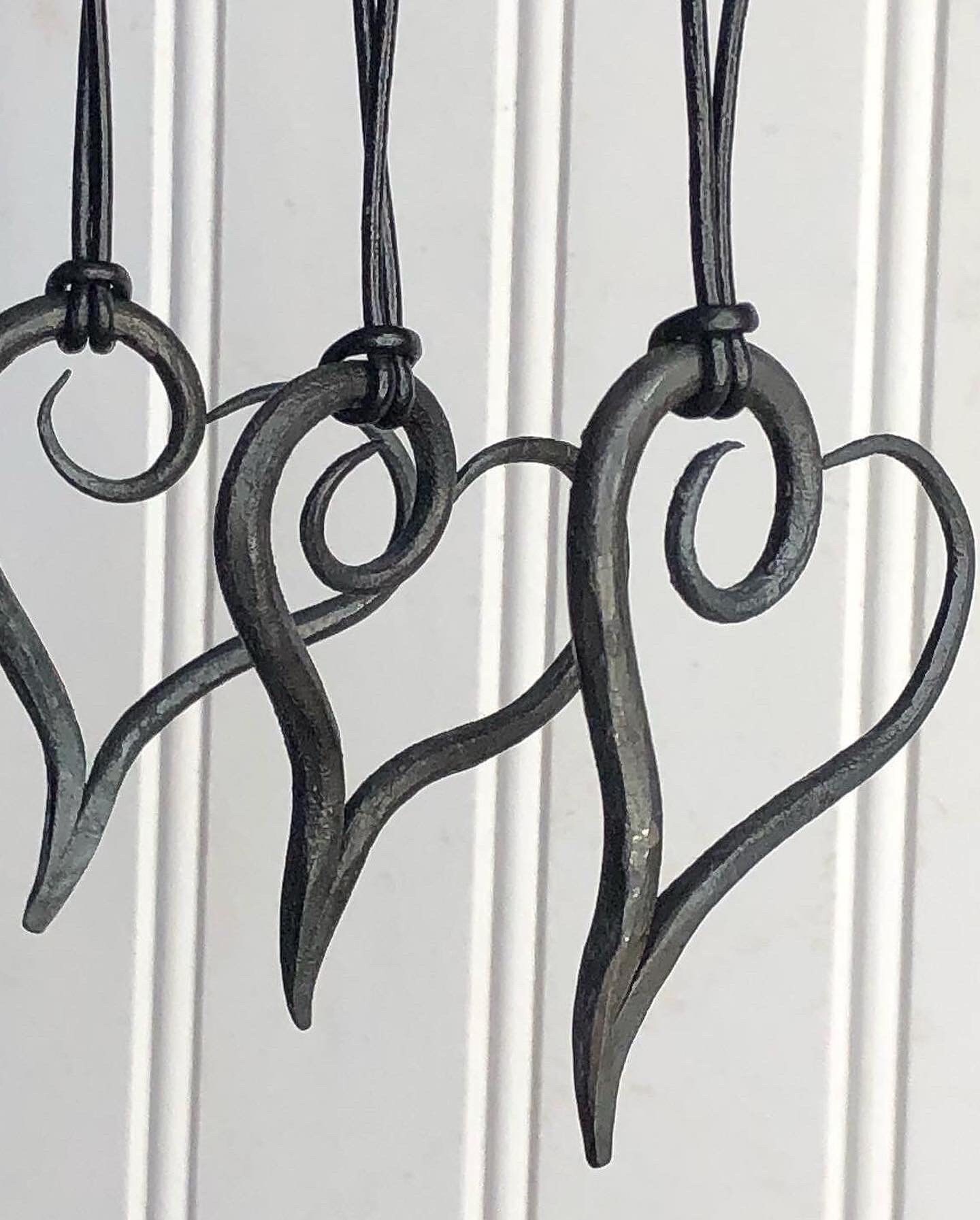 Hand Forged Heart Pendant - Etsy