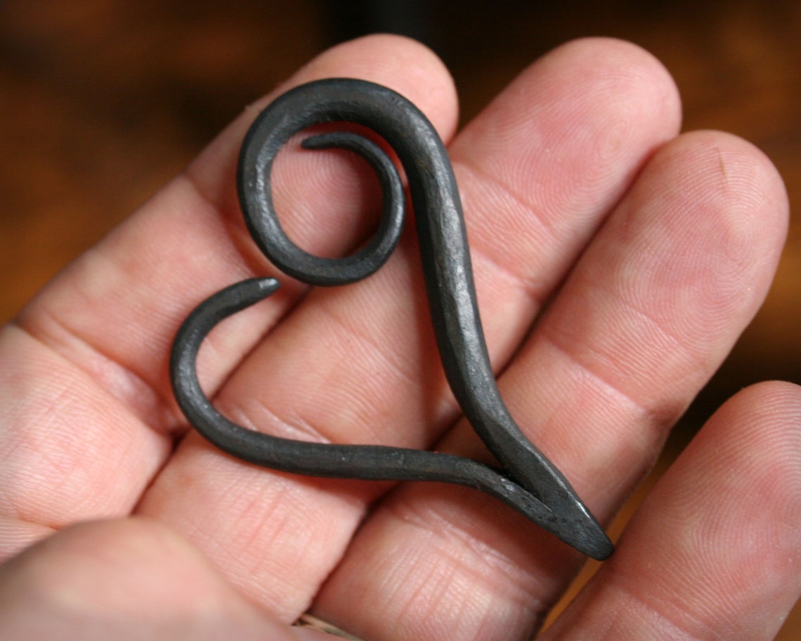 Hand Forged Heart Pendant - Etsy