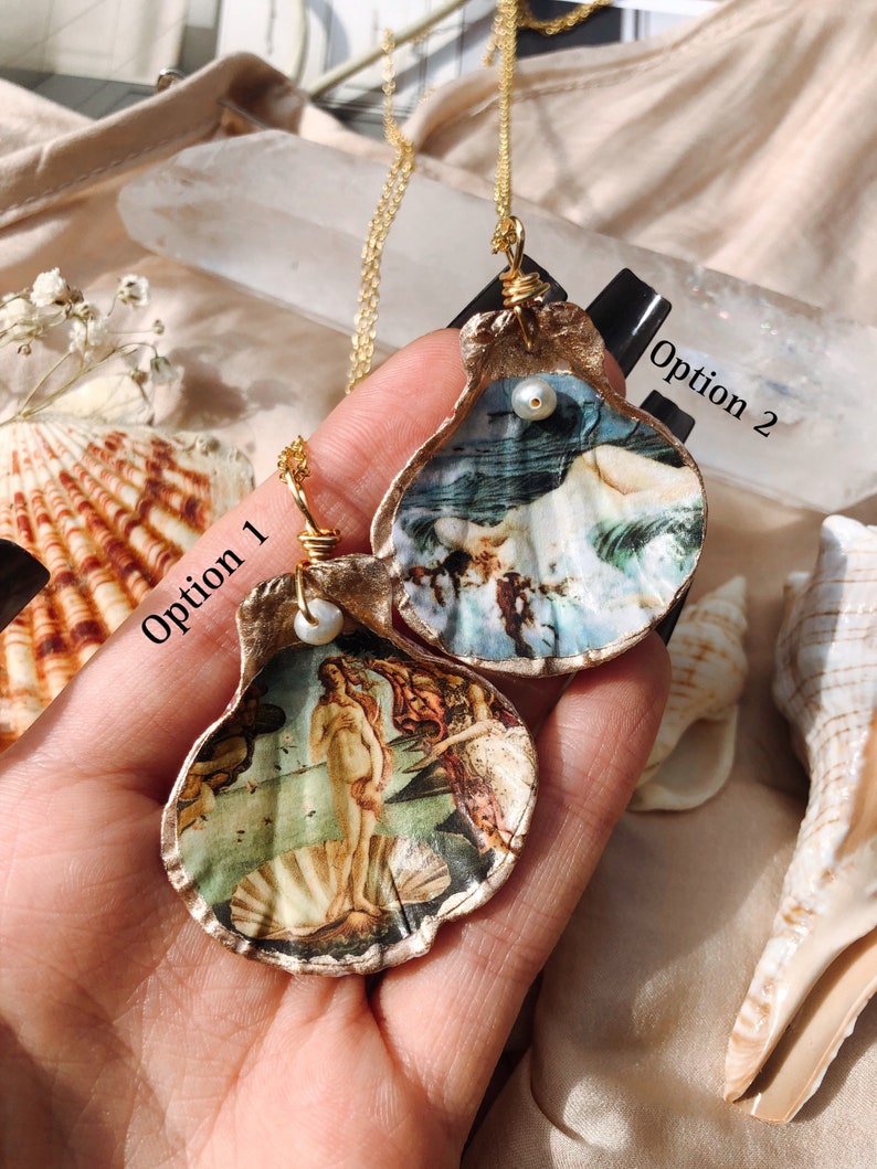 The Birth of Venus Scallop Shell Earrings - Etsy