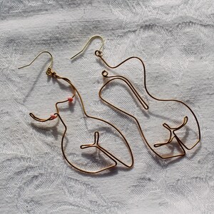Wire Abstract Woman's Body Earrings Series 2 - Etsy