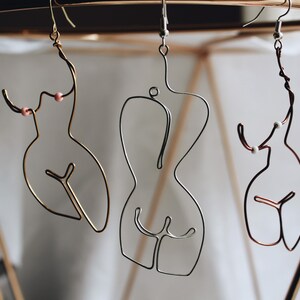 Wire Abstract Woman's Body Earrings Series 2 - Etsy