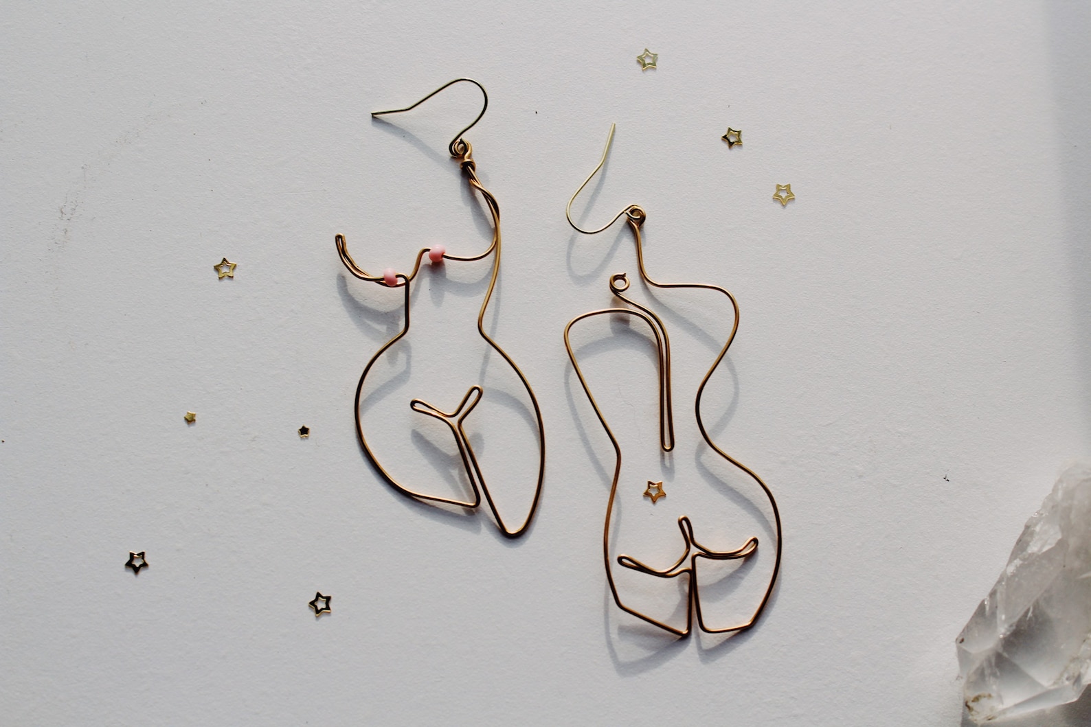 Wire Abstract Woman's Body Earrings Series 2 - Etsy