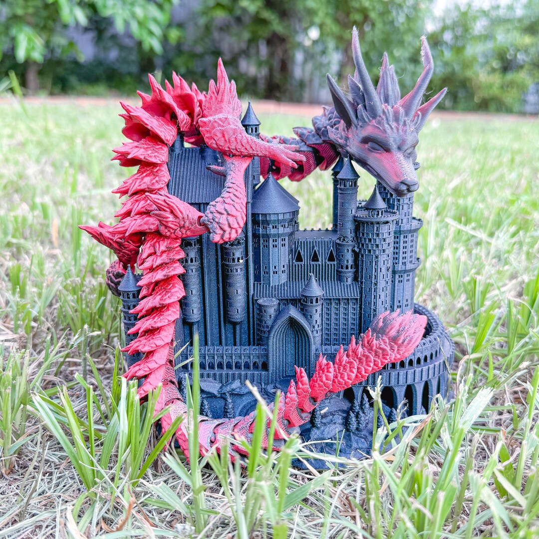 Articulated Furry Dragon Fantasy Dragon Model 3d Printed Dragon Desk ...