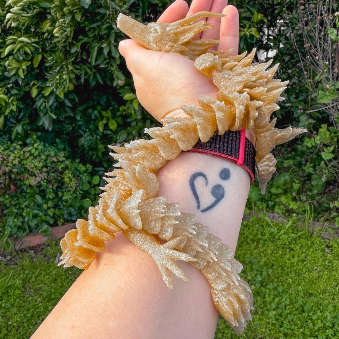 Articulated Furry Dragon Fantasy Dragon Model 3d Printed Dragon Desk ...