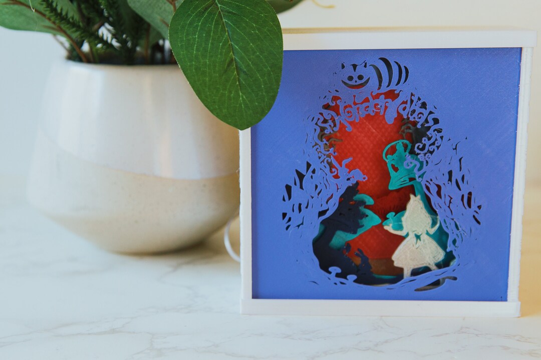 Alice in Wonderland 3D Light Box – Whimsical Glow-in-the-dark Shadow ...