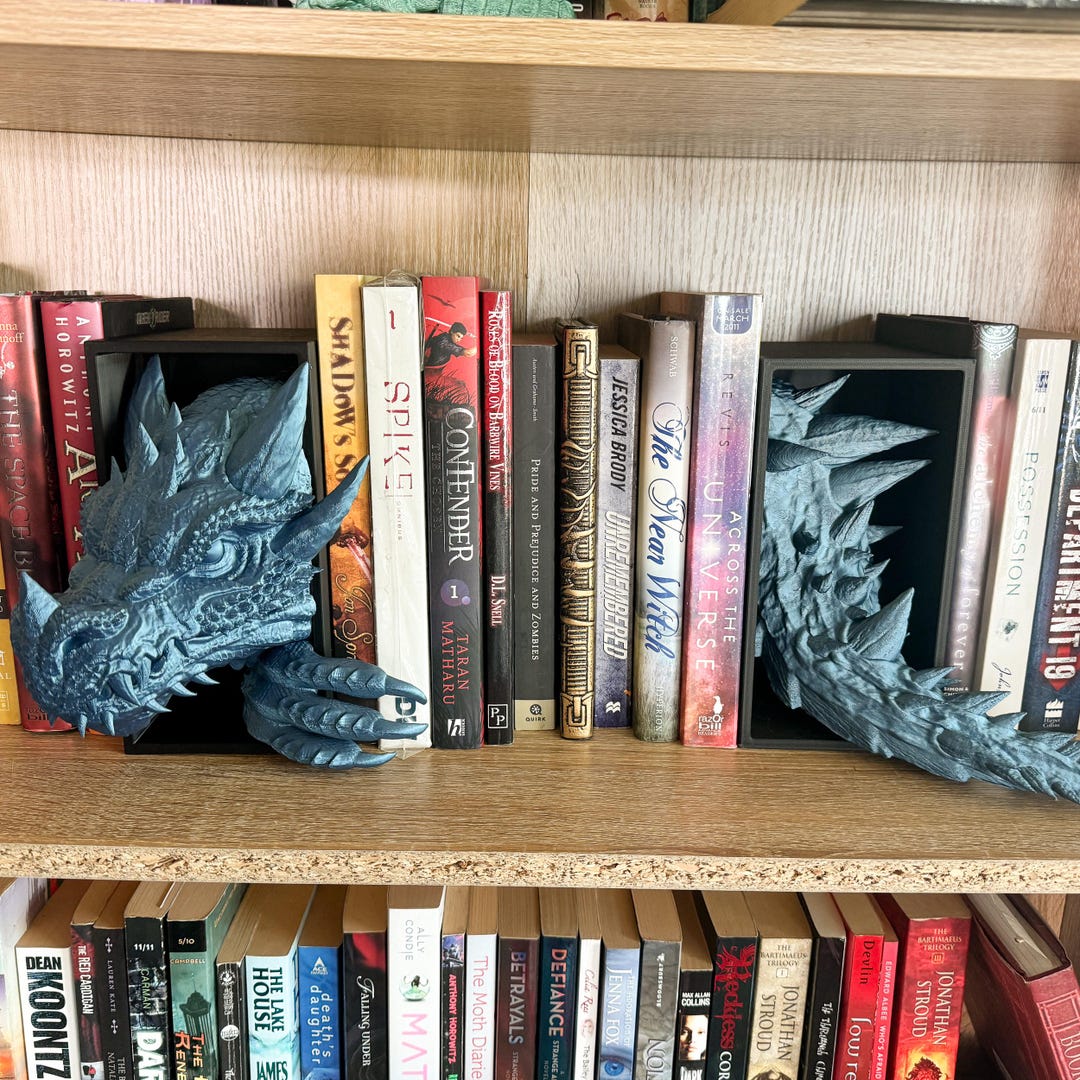 Dragon Head and Tail Book Nook | 3d Printed | Dragon Book Nook - Etsy ...