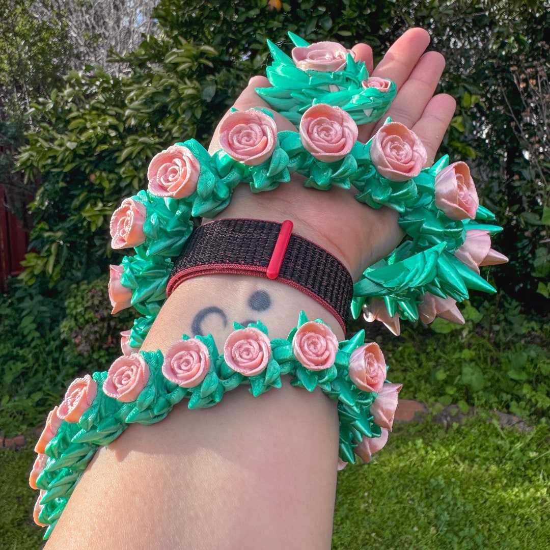 Articulated Rose Dragon | 3D Printed Fantasy Fidget Toy - Etsy