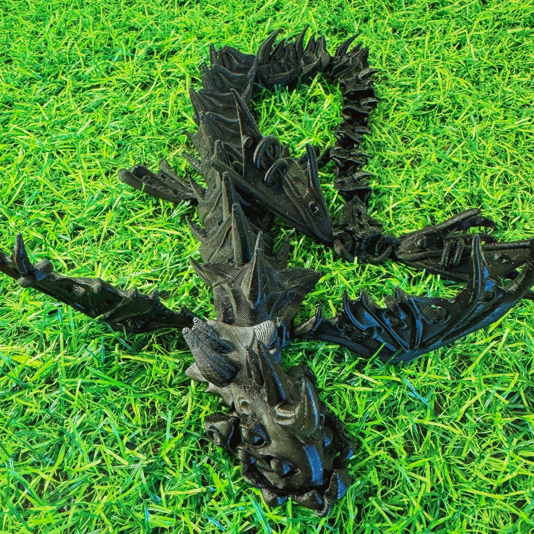 Punk Abyss Dragon Articulated 3D Printed Dragon Edgy - Etsy Australia