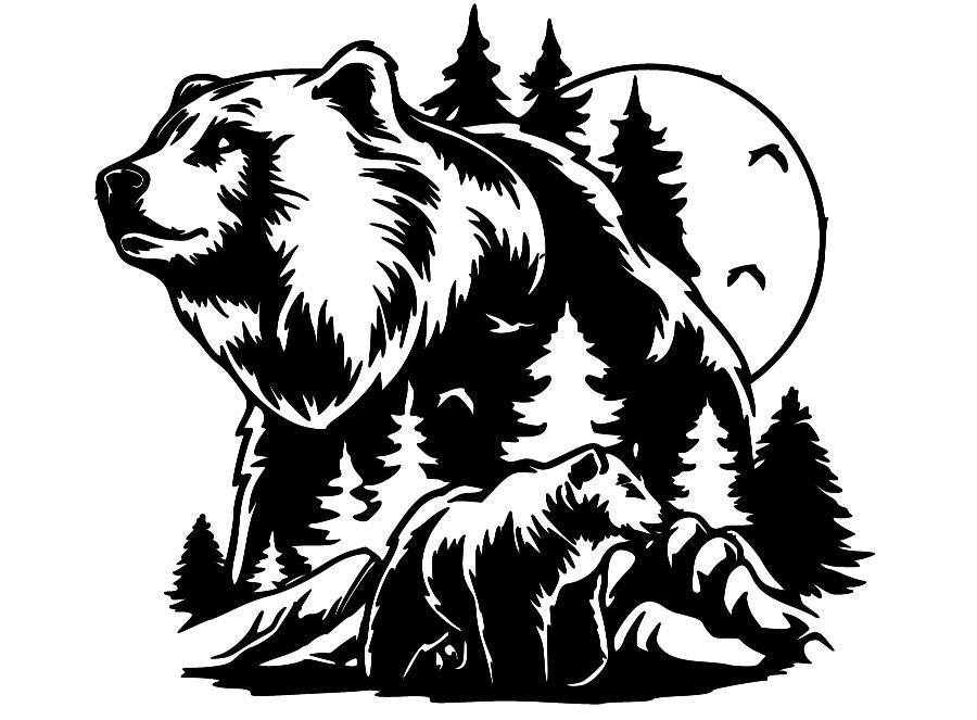 Bear Design File - Etsy