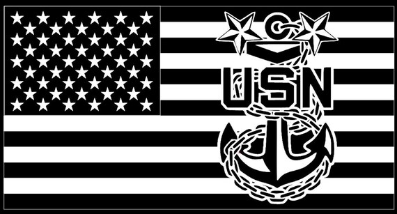 American Flag U.S. Navy Two Star Design File - Etsy