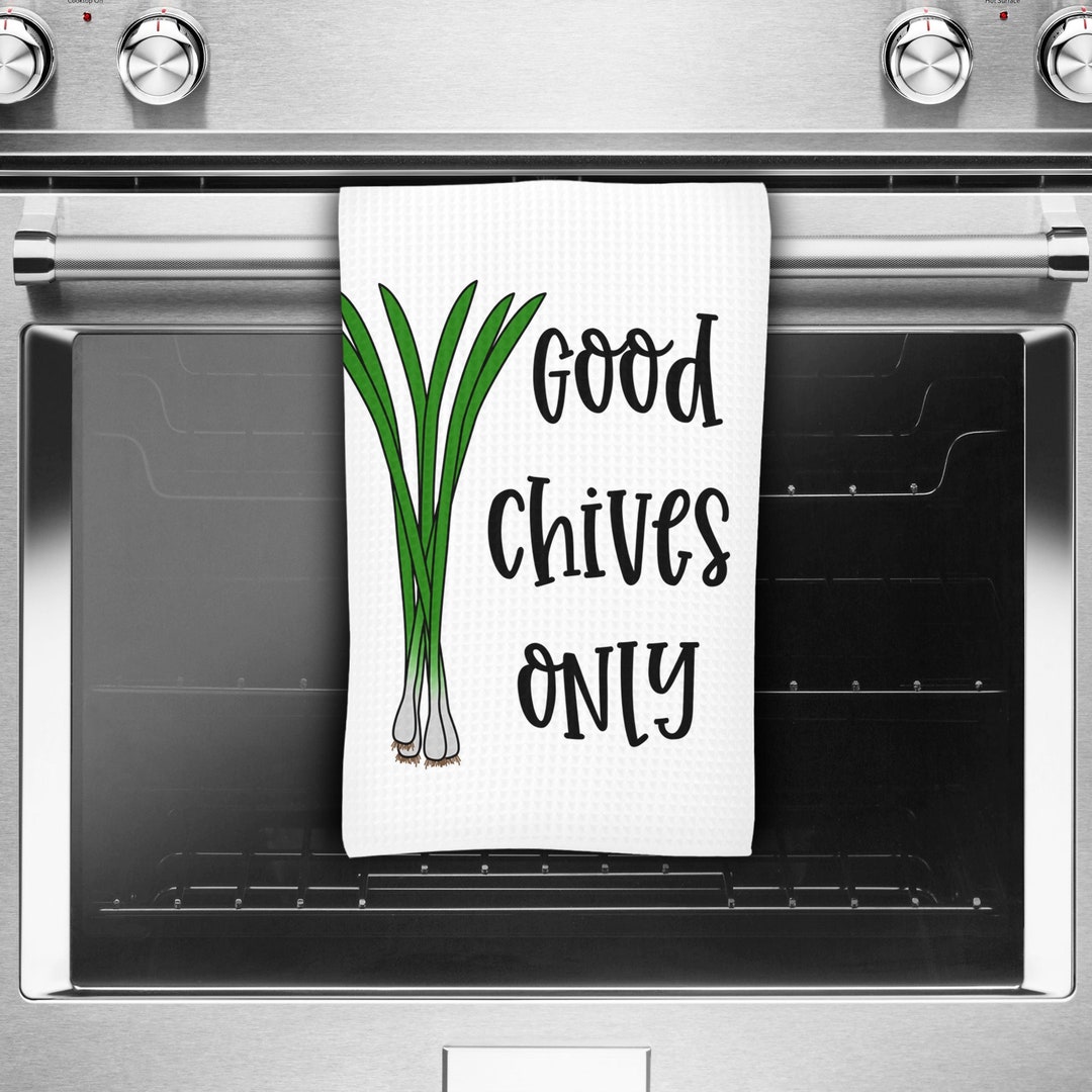 Funny Green Onion Chives Pun Waffle Weave Kitchen Towel Good - Etsy