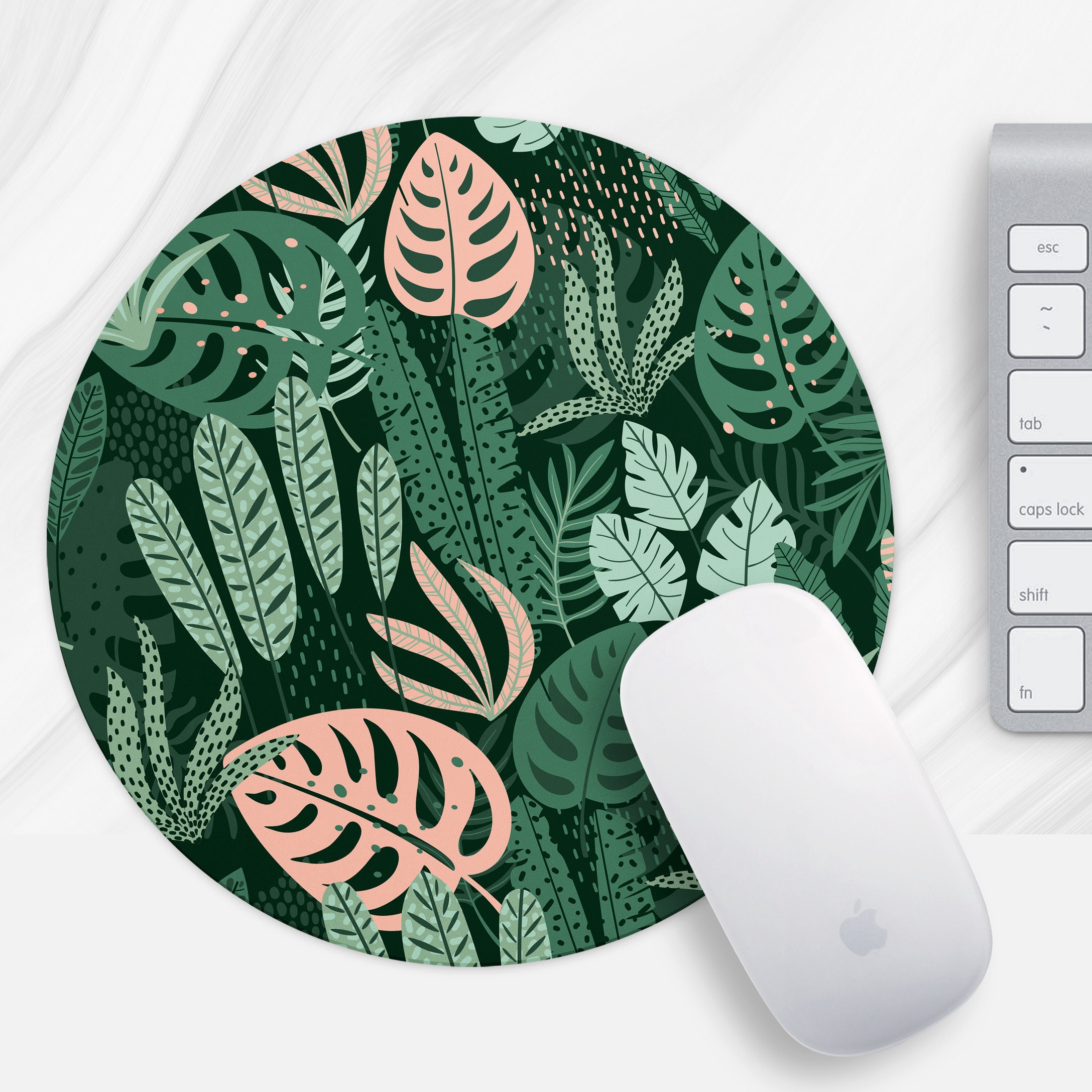 Jungle Leaf Mouse Pad Monstera Plant Print Mousepad Unique - Etsy UK