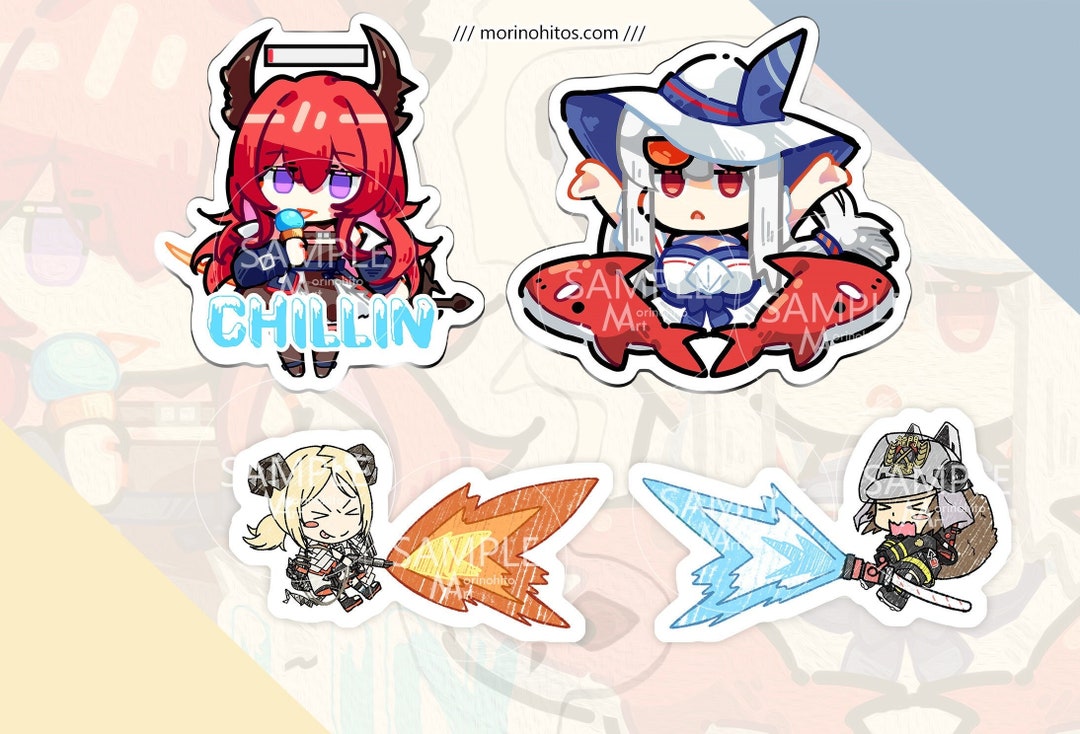 Arknights - Skadi + Surtr + Ifrit + Shaw || 3.25" Waterproof Vinyl ...