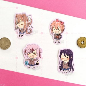 DDLC Doki Doki Literature Club - Monika + Sayori + Yuri + Natsuki || 2 ...