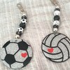 Soccer Clip on ,volleyball Clip on for Bookbags, Totes, Sport Bags ...